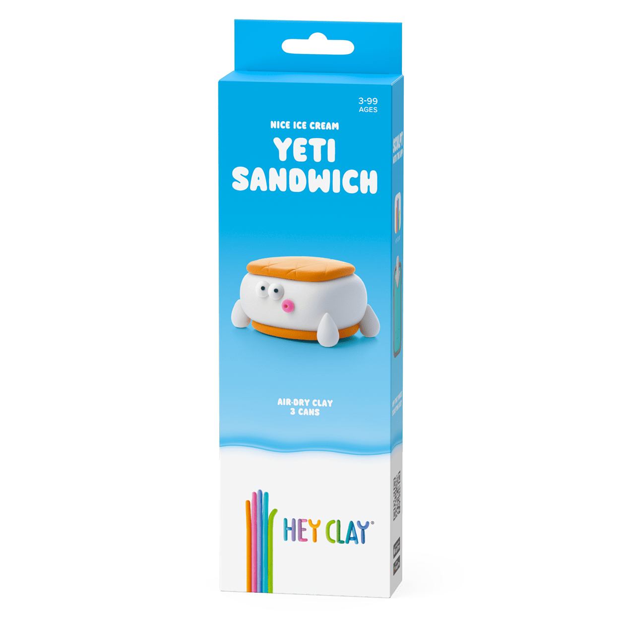 Hey Clay Kleiset Nice Ice Cream Yeti Sandwich - 3 potjes - In den Olifant