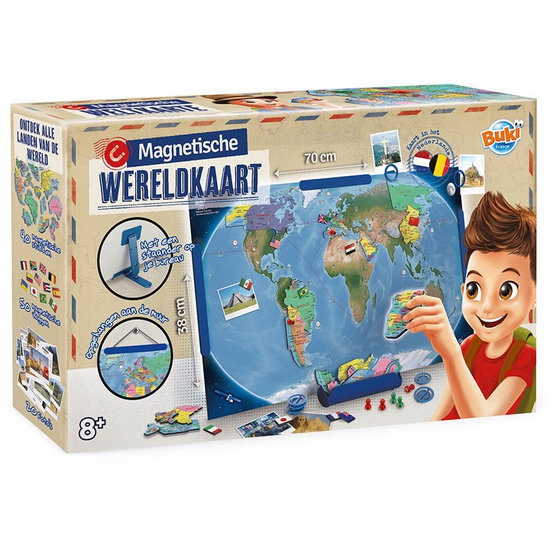 Buki Magnetische Wereld Kaart - In den Olifant