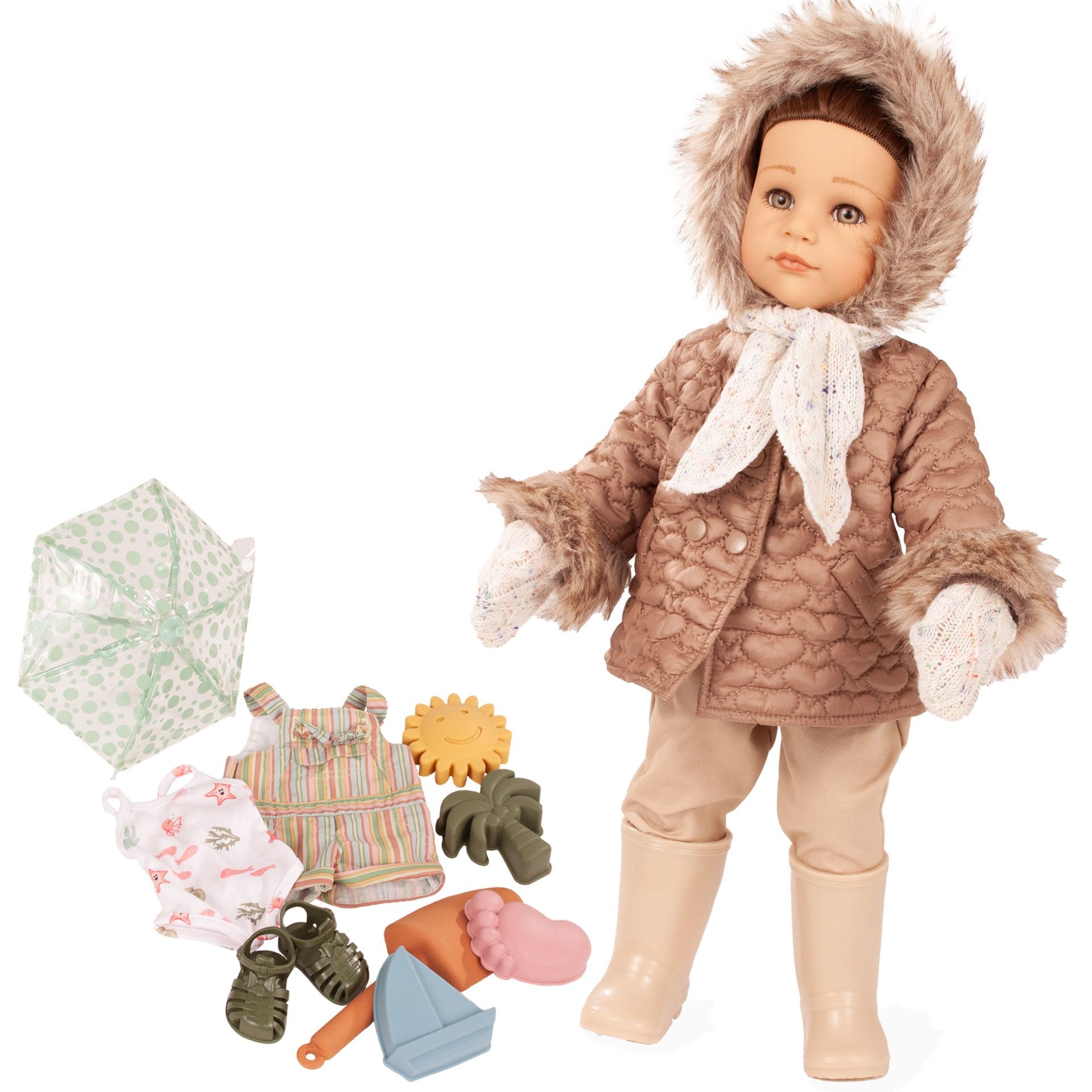 Götz "Hannah Every season", bruin haar, steengrijze ogen, 50 cm (Inhoud ...